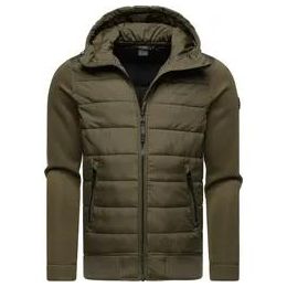 Steppjacke Ragwear "Hallmar Hood" Gr. XXXL (58), grün (olivgrün) Herren Jacken Coole Übergangsjacke mit weichen Ärmeln und Kapuze