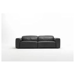 2,5-Sitzer Egoitaliano "Beverly, Designsofa mit erstklassigem Sitzkomfort und tollen Details" Sofas Gr. B/H/T: 242cm x 95cm x 109cm, Leder BULL, schwarz Breite 242 cm, verstellbare Kopfteile