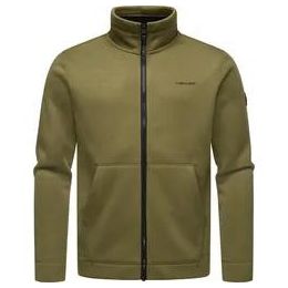 Sweatjacke Ragwear "Fabbian Collar" Gr. S (48), grün (olivgrün) Herren Sweatjacken Basic Feinstrick-Jacke