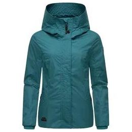 Outdoorjacke Ragwear "Vannesa" Gr. S (36), blau Damen Jacken Modische Übergangsjacke mit Kapuze