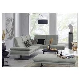 Ecksofa W.Schillig "broadway, Designsofa, toller Sitzkomfort, zeitlos, elegant, L-Form", braun (sky s22), B:284cm H:94cm T:224cm, Flachgewebe S22 (100% Polyester), Sofas, Sitztiefenverstellung, Kopfteil- & Seitenteilverstellung, Breite 284cm