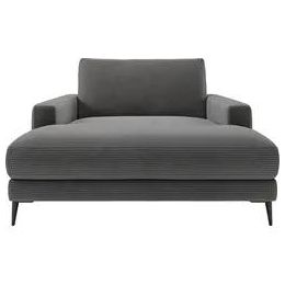 Chaiselongue Inosign "Downtown Loungemöbel zum Relaxen, B/T/H: 132/170/84 cm" Sofas Gr. B/H/T: 132cm x 84cm x 170cm, Cord, grau (dunkelgrau) auch in Bouclé, Cord und Easy care - leicht mir Wasser zu reinigen