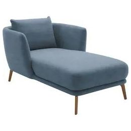 Schöner Wohnen Chaiselongue SCHÖNER WOHNEN-KOLLEKTION "Pearl - 5 Jahre Hersteller-Garantie, auch in Bouclé. Füße Massivholz" Sofas Gr. B/H/T: 101cm x 71cm x 161cm, Velours, blau (blaugrau) Maße (BHT): 10171161 cm