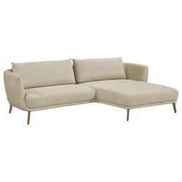 Schöner Wohnen Ecksofa SCHÖNER WOHNEN-KOLLEKTION "Pearl - 5 Jahre Hersteller-Garantie, auch in Bouclé L-Form" Sofas Gr. B/H/T: 270cm x 71cm x 160cm, Boucle, Longchair rechts, beige (sand) Maße (BHT): 27071160 cm, Füße aus Massivholz