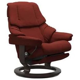 Relaxsessel stressless "Reno" Sessel Gr. Microfaser DINAMICA, PowerTM Leg & Back-Classic Base Wenge-L, B/H/T: 88cm x 98cm x 77cm, rot (red dinamica) elektrisch verstellbar, optional 2-motorisch, Größe M & L