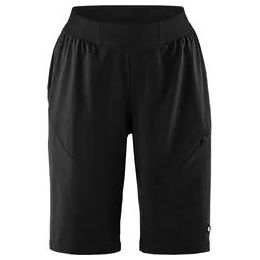 Fahrradhose Gonso "SIMPLITA" Gr. 40, Normalgrößen, schwarz Damen Hosen Bike-Shorts, leichte Radhose mit elastischem Bund und RV-Tasche