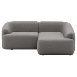 Ecksofa Inosign "Nergal, Einzelsofa oder L-Form" Sofas Gr. B/H/T: 216cm x 81cm x 196cm, Luxus-Microfaser, Longchair rechts, grau (graphit) Modernes Design, schlichte Optik, stilvoller Blickfang im Wohnzimmer