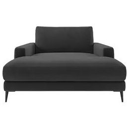 Chaiselongue Inosign "Downtown Loungemöbel zum Relaxen, B/T/H: 132/170/84 cm" Sofas Gr. B/H/T: 132cm x 84cm x 170cm, Feincord, grau (anthrazit) auch in Bouclé, Cord und Easy care - leicht mir Wasser zu reinigen