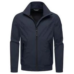 Outdoorjacke Ragwear "Collwie" Gr. XXXL (58), blau (navy) Herren Jacken wasserdichte Übergangsjacke mit hohem Kragen