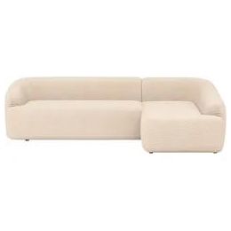 Ecksofa Inosign "Nergal, Einzelsofa oder L-Form" Sofas Gr. B/H/T: 296cm x 81cm x 196cm, Chenille-Struktur, Longchair rechts, beige (creme) Modernes Design, schlichte Optik, stilvoller Blickfang im Wohnzimmer