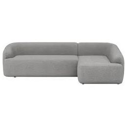 Ecksofa Inosign "Nergal, Einzelsofa oder L-Form" Sofas Gr. B/H/T: 296cm x 81cm x 196cm, Chenille-Struktur, Longchair rechts, grau (graphit) Modernes Design, schlichte Optik, stilvoller Blickfang im Wohnzimmer