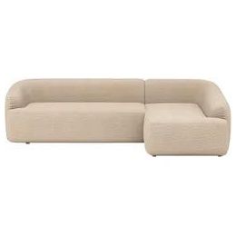 Ecksofa Inosign "Nergal, Einzelsofa oder L-Form" Sofas Gr. B/H/T: 296cm x 81cm x 196cm, Chenille-Struktur, Longchair rechts, grau (taupe) Modernes Design, schlichte Optik, stilvoller Blickfang im Wohnzimmer