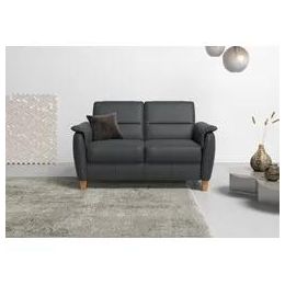 2-Sitzer Home Affaire Sofas Gr. B/H/T: 149cm x 89cm x 89cm, Material, schwarz Federkern-Polsterung, Steckvorrichtung für 2 Kopfstützen (optional)