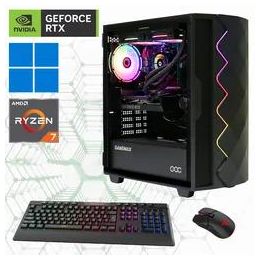 GAMEMAX Gaming-PC "Diamond BK 7081" Computer DDR5, PCIe SSD Gen4, Windows 11 Gr. Microsoft Windows 11 Home (64 Bit), 16 GB RAM 1000 GB SSD, schwarz