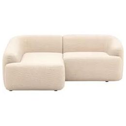 Ecksofa Inosign "Nergal, Einzelsofa oder L-Form" Sofas Gr. B/H/T: 216cm x 81cm x 196cm, Chenille-Struktur, Longchair links, beige (creme) Modernes Design, schlichte Optik, stilvoller Blickfang im Wohnzimmer