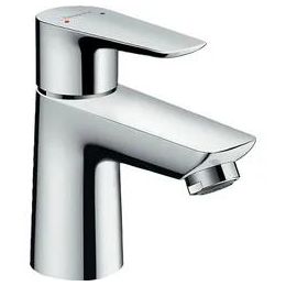 Waschtischarmatur Hansgrohe "Talis E" Armaturen Gr. H/T: 12,9cm x 13,4cm, silberfarben (chrom) 80cm, mit Push-Open Ablaufgarnitur, chrom