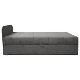 Schlafsofa Alina "Marla" Sofas Gr. B/H/T: 205cm x 73cm x 91cm, Struktur fein XBO, Armlehne links, grau (anthrazit xbo 9) inkl. Stauraum, Armlehne wahlweise links ode rechts