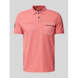 Camel Active Poloshirt mit Label-Stitching