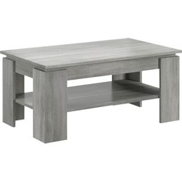 Couchtisch Inosign "Kalmar" Tische Gr. B/H/T: 100 cm x 45 cm x 60 cm, silberfarben (rauchsilber nb, rauchsilber nb) Couchtisch Eckige Couchtische eckig (100 x 60 cm)