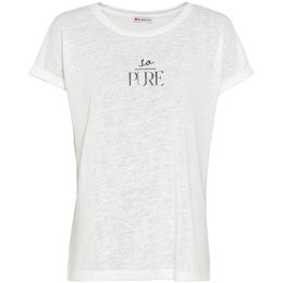 Street One T-Shirt, Rundhals-Ausschnitt, Wording-Motiv, für Damen, weiß, 40