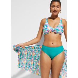 bonprix Bikini und Badeunterteil (3-tlg.Set), gr&uuml;n, Gr.44, Sch&ouml;ne Bikini-Kombi mit Wickel-Pareo