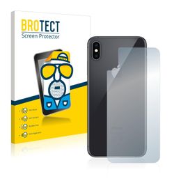 BROTECT Displayschutzfolie Schutzfolie für Apple iPhone Xs (Rückseite), 2 Stück, Displayschutz Schutz Folie Matt Entspiegelungsfolie, weiß