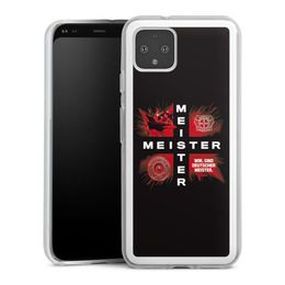 DeinDesign Handyhülle Bayer 04 Leverkusen Meister Offizielles Lizenzprodukt, Google Pixel 4 Silikon Hülle Bumper Case Handy Schutzhülle, weiß