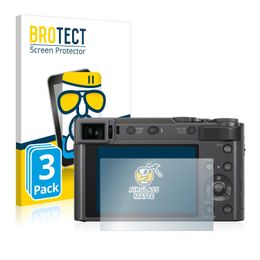 BROTECT Displayschutzglas Schutzglas für Panasonic Lumix DC-TZ200, 3 Stück, Schutzfolie Display Schutz Glas Folie matt, weiß