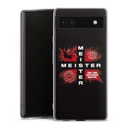 DeinDesign Handyhülle Bayer 04 Leverkusen Meister Offizielles Lizenzprodukt, Google Pixel 6a Silikon Hülle Bumper Case Handy Schutzhülle, weiß