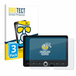 BROTECT Displayschutzglas Schutzglas für Dynavin D9-T5TP, 3 Stück, Schutzfolie Display Schutz Glas Folie matt, weiß