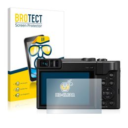 BROTECT Displayschutzfolie Schutzfolie für Panasonic Lumix DC-TZ91, 2 Stück, 2 Stück, Displayschutz Schutz Folie Klar Transparent, weiß