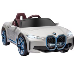 HOMCOM Elektro-Kinderauto Kinder Elektroauto, Elektrisches Kinderfahrzeug mit Scheinwerfer, Belastbarkeit 30 kg, (1-tlg), mit Fernbedienung, Weiß