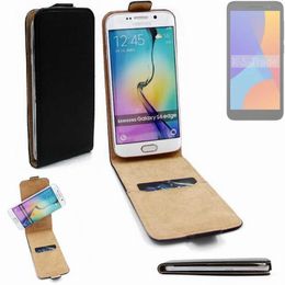 K-S-Trade Handyhülle für Alcatel 1 (2021), Schutzhülle Handyhülle Flipstyle 360° Smartphone Tasche, schwarz