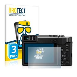 BROTECT Displayschutzglas Schutzglas für Panasonic Lumix DC-TZ91, 3 Stück, Schutzfolie Display Schutz Glas Folie matt, weiß