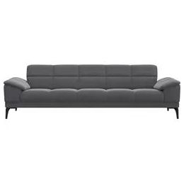 3,5-Sitzer FLEXLUX "Viale, Megasofa, superbequemer Sitzkomfort durch Kaltschaum im Sitz" Sofas Gr. B/H/T: 246cm x 99cm x 74cm, Struktur, grau (thunder grey) aufwendige Detailverarbeitung, aktuelle Formensprache und Optik