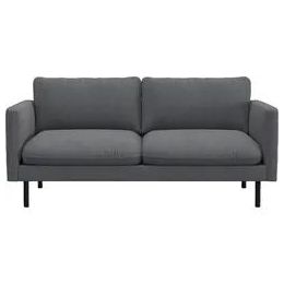 3-Sitzer FLEXLUX "Bolzano" Sofas Gr. B/H/T: 174cm x 61cm x 90cm, Lederoptik, grau (elephant grau) Sitzaufbau mit Kaltschaum & Stahl-Wellen, loose Sitz -& Rückenkissen