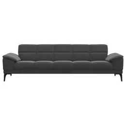 3,5-Sitzer FLEXLUX "Viale, Megasofa, superbequemer Sitzkomfort durch Kaltschaum im Sitz" Sofas Gr. B/H/T: 246cm x 99cm x 74cm, Velvet, grau (soft grey) aufwendige Detailverarbeitung, aktuelle Formensprache und Optik