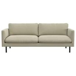 3,5-Sitzer FLEXLUX "Bolzano, Megasofa, aktuelles Design" Sofas Gr. B/H/T: 207cm x 61cm x 90cm, Chenille, beige (sandy beige) sehr bequem durch Kaltschaum, im Sitz, lose Sitz -& Rückenkissen