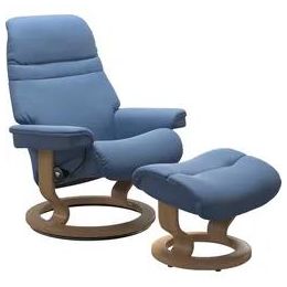 Relaxsessel stressless "Sunrise", blau (lazuli blau), Material Bezug, Ausführung Funktion, Maße B/H/T, Leder BATICK: BATICK ist ein leicht korrigiertes, durchgefärbtes und genarbtes Möbelleder, bei dem die meisten Unebenheiten und Spuren in der Regel entfernt wurden., Leder PALOMA: PALOMA ist ein durchgefärbtes Semianilin-Möbelleder mit natürlicher Narbung., ROHLEDER Stoff Q2 FARON: Ein fester zuv