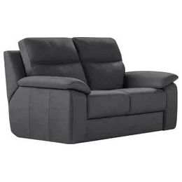 2-Sitzer NICOLETTI HOME Sofas Gr. B/H/T: 168cm x 99cm x 94cm, Luxus-Microfaser Wildlederoptik, ohne Relaxfunktion, grau (dunkelgrau) Breite 168 cm, wahlweise mit oder ohne elektrische Relaxfunktion