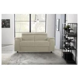 2-Sitzer NICOLETTI HOME "Seattle" Sofas Gr. B/H/T: 170cm x 84cm x 99cm, Luxus-Microfaser Wildlederoptik, ohne Relaxfunktion, beige (cream) Breite 170 cm, wahlweise mit oder ohne elektrischer Relaxfunktion