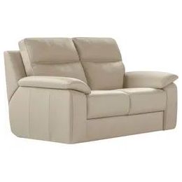 2-Sitzer NICOLETTI HOME Sofas Gr. B/H/T: 168cm x 99cm x 94cm, NaturLEDER TORELLO, ohne Relaxfunktion, grau (fango) Breite 168 cm, wahlweise mit oder ohne elektrische Relaxfunktion