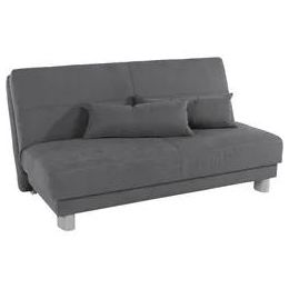 Schlafsofa Inosign "Gina" Sofas Gr. B/H/T: 160cm x 86cm x 195cm, Chenille, grau (ash) mit einem Handgriff vom Sofa zum Bett