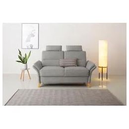 2-Sitzer Home Affaire "Westerland" Sofas Gr. B/H/T: 166 cm x 90 cm x 89 cm, Chenille-Optik, mit Armlehnfunktion, grau (hellgrau) Federkern-Polsterung. wahlweise mit Armlehnfunktion