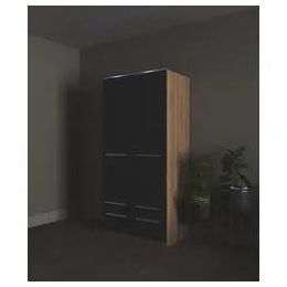 Drehtürenschrank Priess "Barcelona" Schränke Gr. B/H/T: 94 cm x 193 cm x 54 cm, ohne Spiegel, mit Beleuchtung, 2 St., braun (eichefarben artisan, schwarz) in vielen Farben und Ausführungen