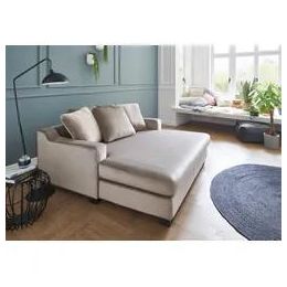 XXL-Sessel ATLANTIC HOME COLLECTION "Nobel" Sessel Gr. Samtvelours, B/H/T: 158 cm x 89 cm x 173 cm, beige (creme) Megasessel, Loveseat, inkl. 5 Rückenkissen, frei im Raum stellbar