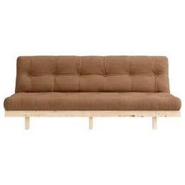 Schlafsofa KARUP DESIGN "Lean" Sofas Gr. B/H/T: 190cm x 73cm x 99cm, Baumwollmix, braun (mocca) mit Bettfunktion und Futonmatratze