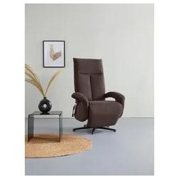 Sit & More TV-Sessel SIT & MORE "Tycoon" Sessel Gr. Luxus-Microfaser ALTARA NUBUCK, manuell-Größe XL, B/H/T: 74 cm x 117 cm x 85 cm, braun (dunkelbraun) wahlweise manuell, mit zwei Motoren oder Akku 2