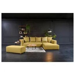 Ecksofa Tom Tailor HOME "HEAVEN CASUAL XL" Sofas Gr. B/H/T: 302cm x 85cm x 221cm, Struktur fein TBO, Recamiere rechts, ohne Bettfunktion-ohne Bettkasten, gelb (mustard tbo 5) aus der COLORS COLLECTION, wahlweise mit Bettfunktion & Bettkasten