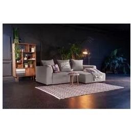 Ecksofa Tom Tailor HOME "HEAVEN CASUAL S" Sofas Gr. B/H/T: 242cm x 85cm x 162cm, Struktur grob TCU, Recamiere rechts, mit Bettfunktion-mit Bettkasten, grau (warm grey tcu 39) aus der COLORS COLLECTION, wahlweise mit Bettfunktion & Bettkasten